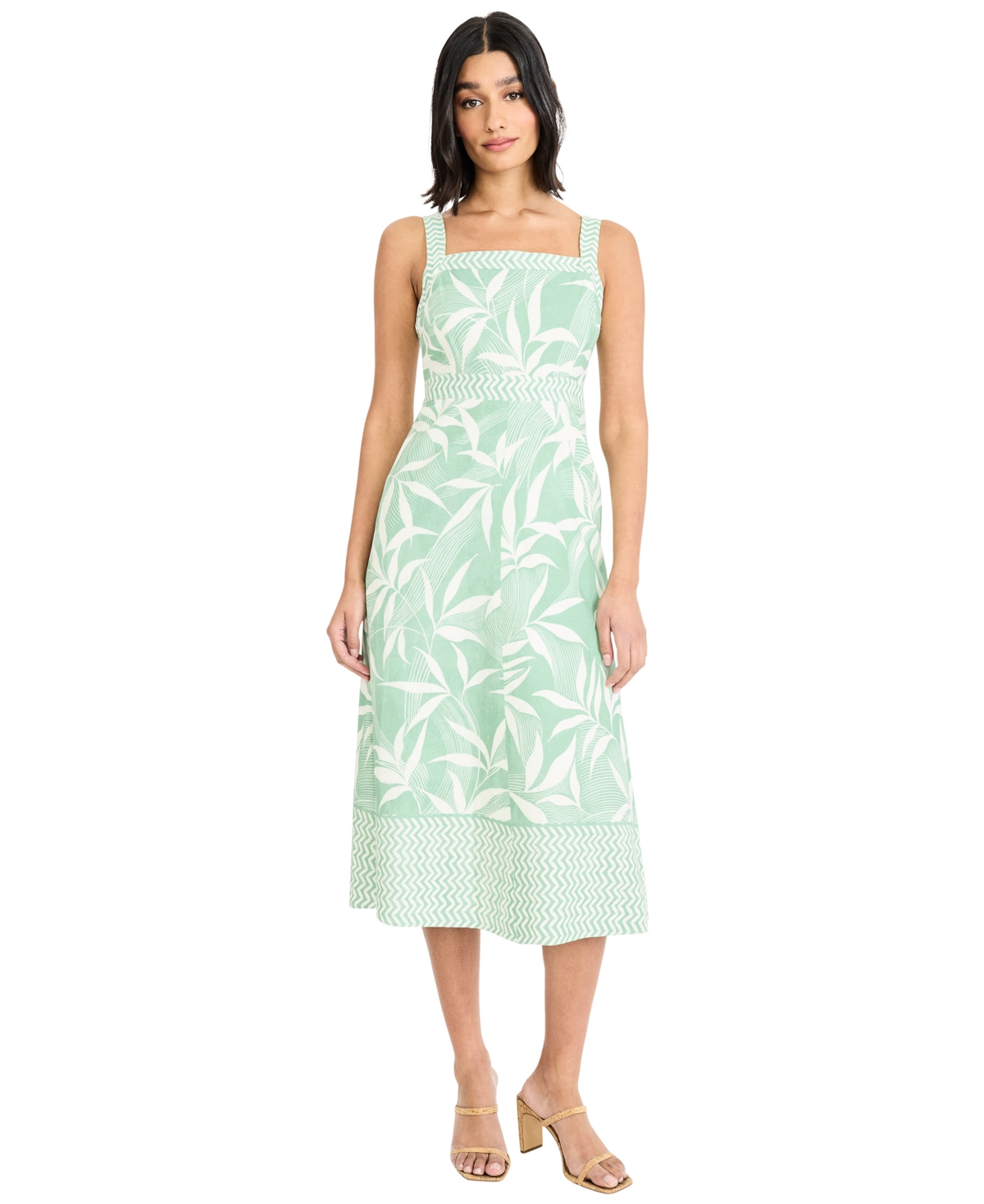 Click here for Maggy London Womens Sleeveless Midi Dress - Ivory/... prices