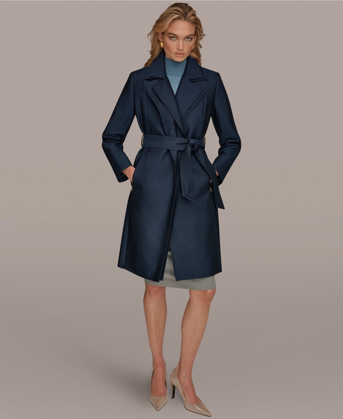 Click here for Donna Karan New York Womens Double-Collar Trench C... prices