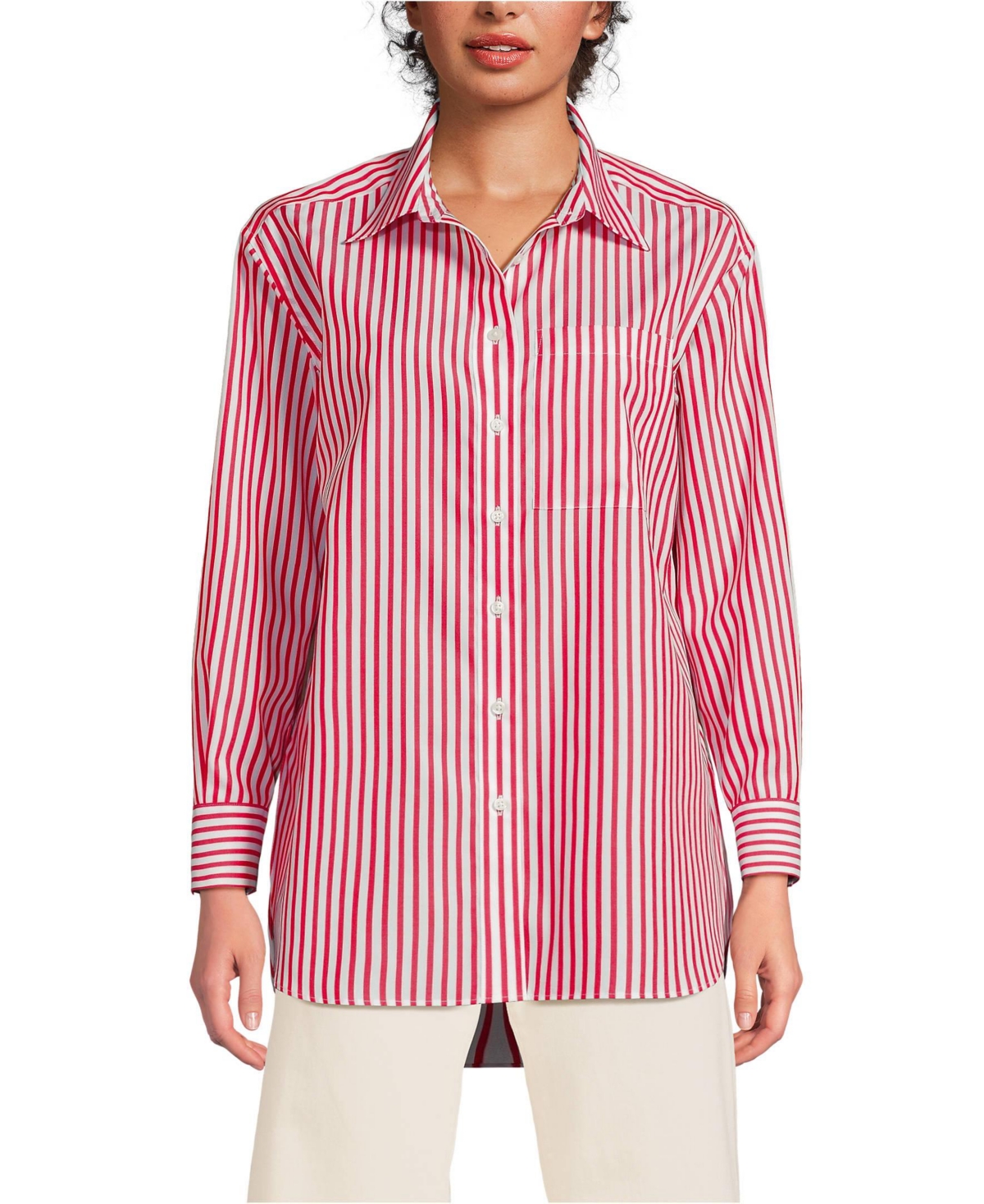 Click here for Lands End Womens Oversized No Iron Tunic with Stat... prices