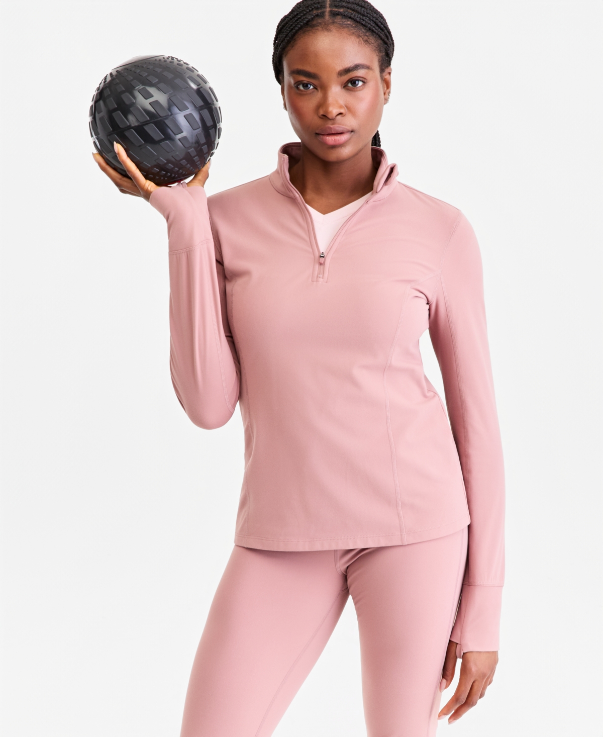 Click here for Id Ideology Womens Studio Quarter-Zip Pullover Top... prices