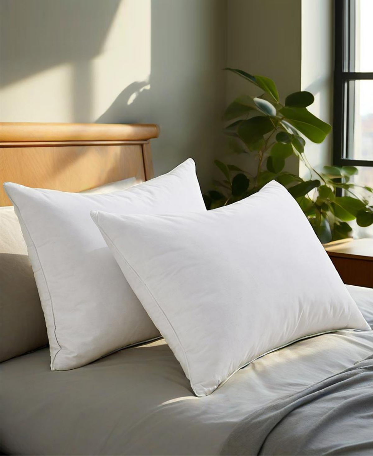 Click here for Unikome White Goose Feather & Down 2-Pack Pillows... prices