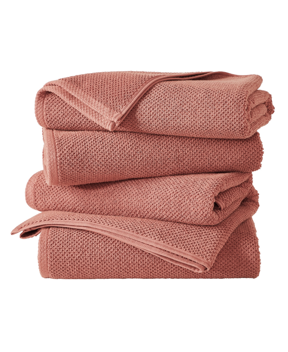 Click here for Linery & Co. Cotton Textured 4-Piece Bath Towel Se... prices