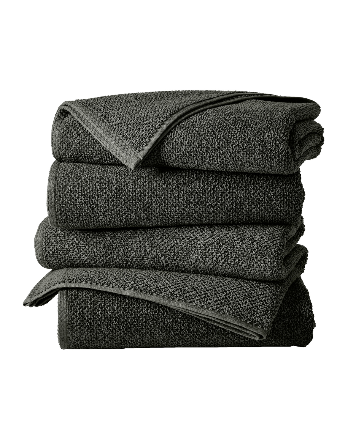 Click here for Linery & Co. Cotton Textured 4-Piece Bath Towel Se... prices
