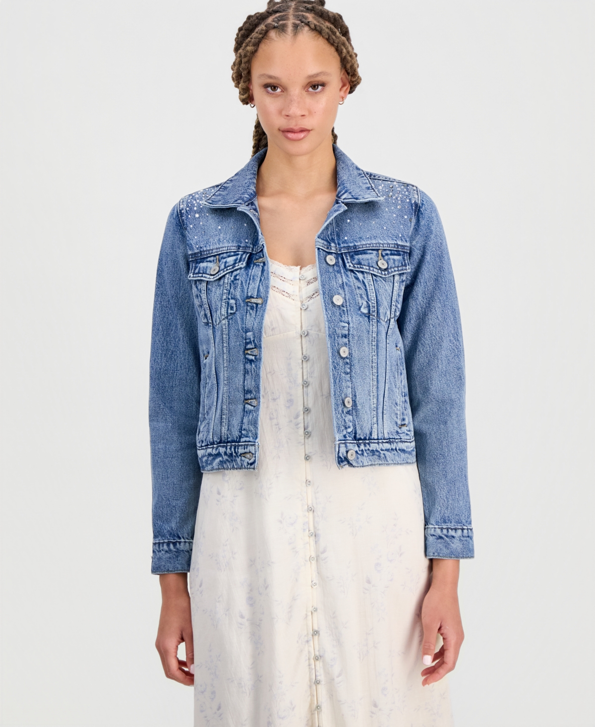 Click here for Lucky Brand Womens Tomboy Denim Trucker Jacket - S... prices