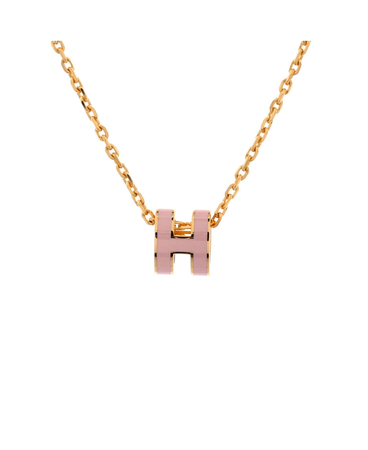 Click here for Pre-Owned HERMES Pop H Pendant Chain Necklace - En... prices