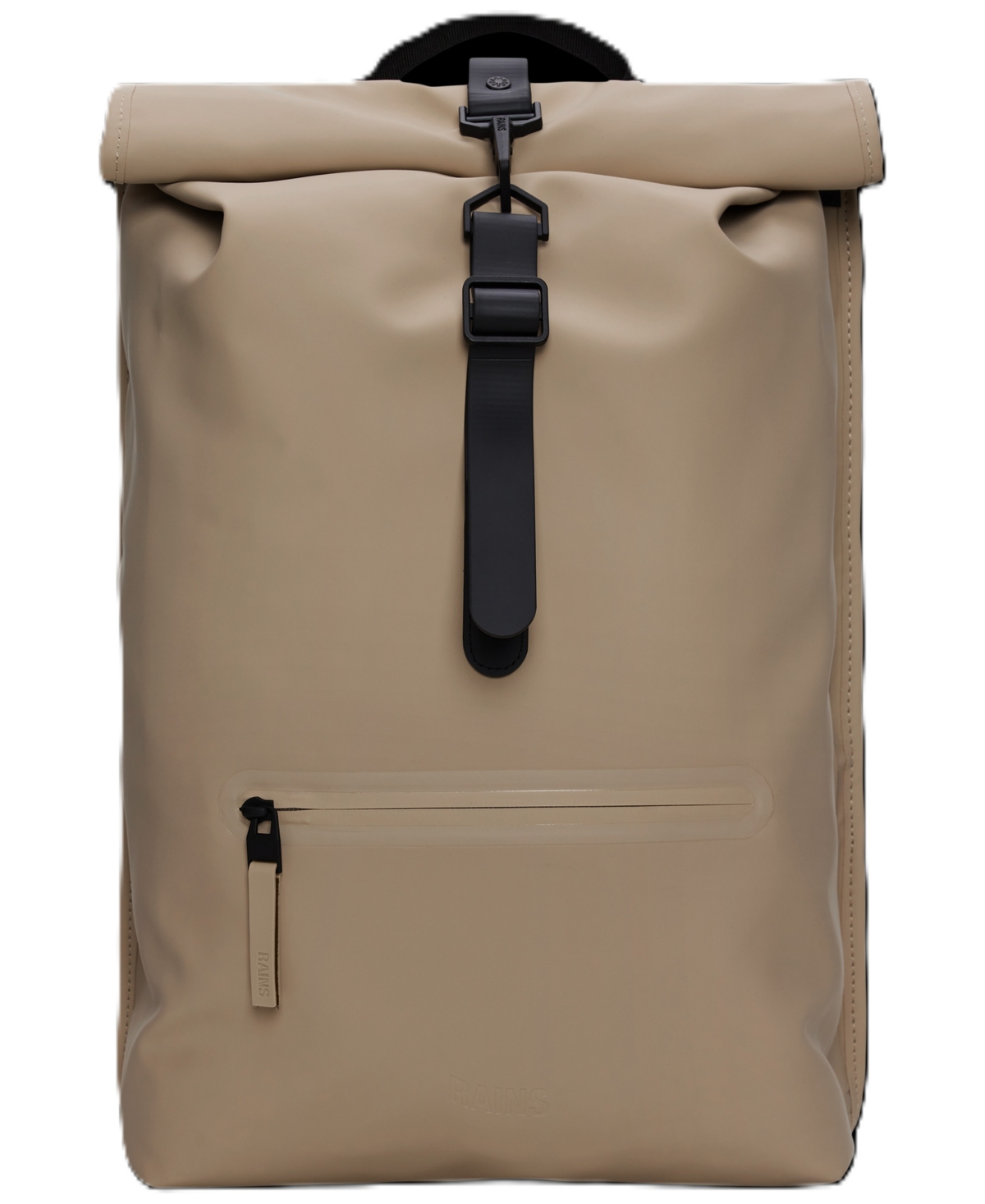Click here for Rains Mens Rolltop Rucksack Bag - Beige prices