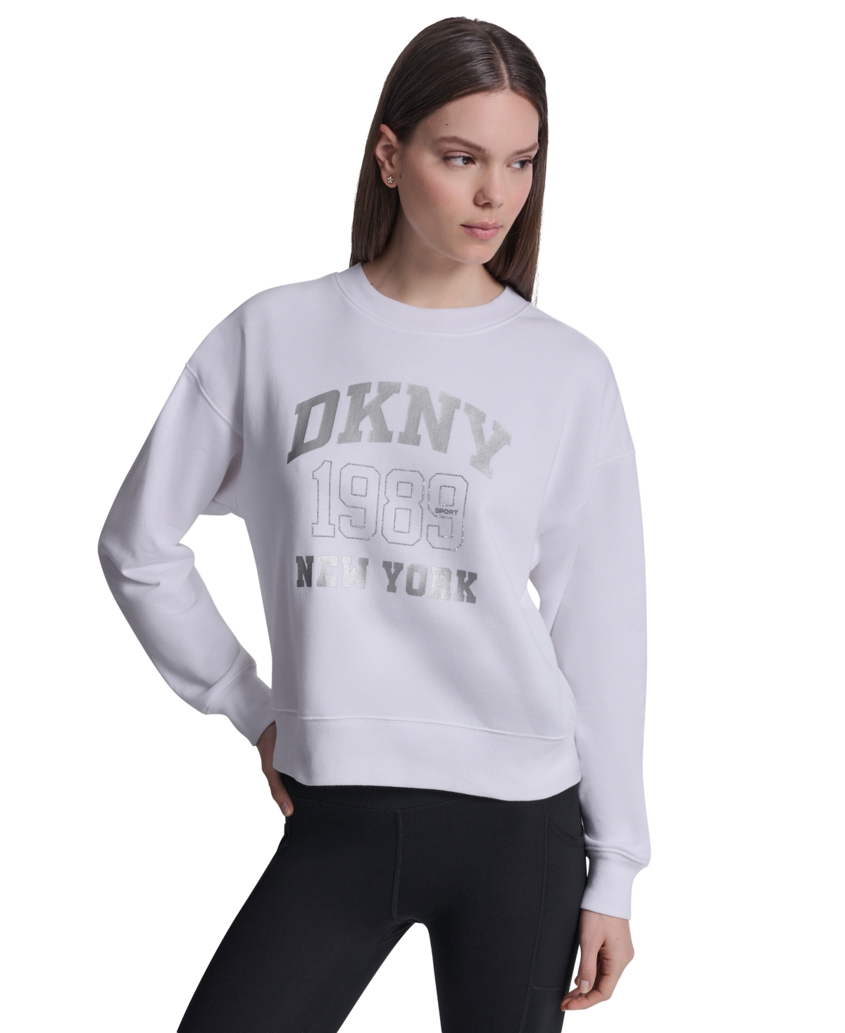Click here for Dkny Sport Womens Crew Neck Pull-On Sweatshirt - W... prices