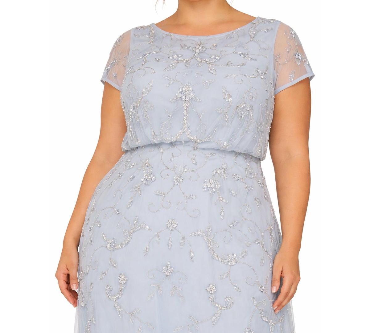 Click here for Adrianna Papell Plus Size Sequined-Mesh Evening Go... prices