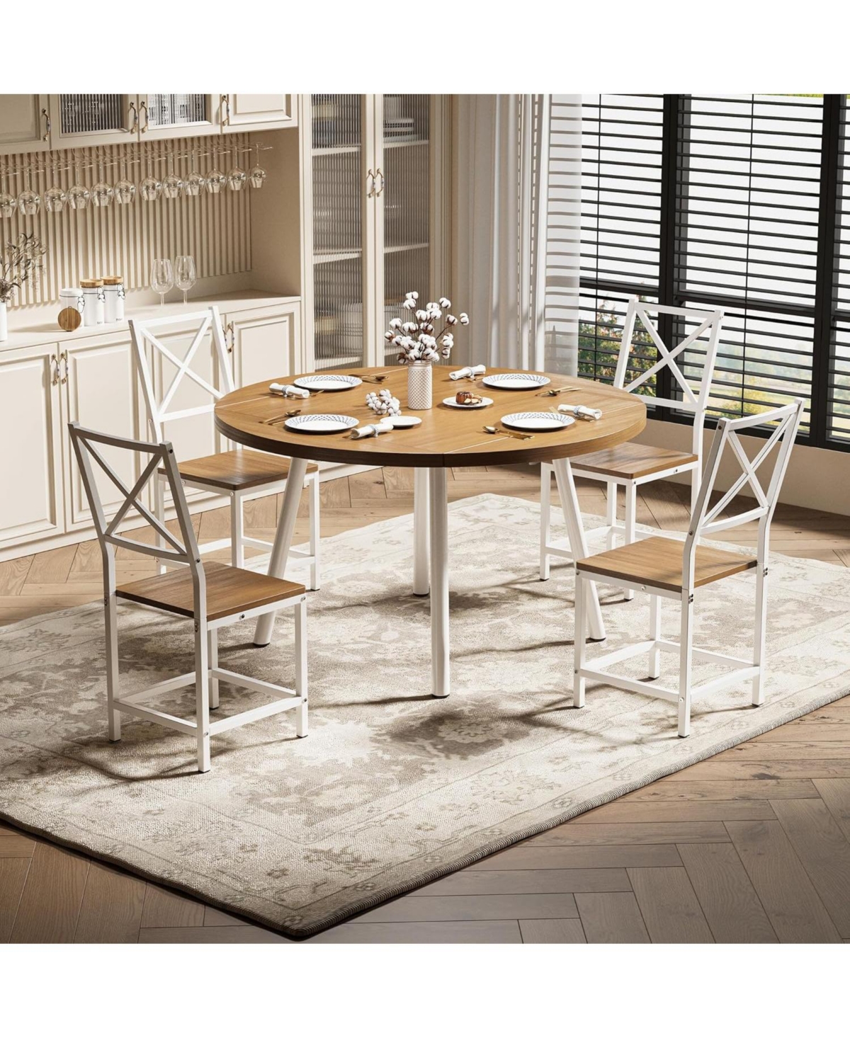 Click here for Ironck Dining Table Set for 4  Round Kitchen Table... prices