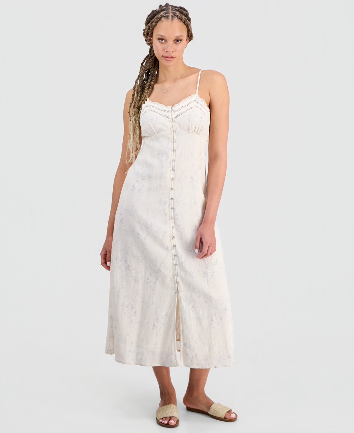 Click here for Lucky Brand Juniors Festival Lace-Trimmed Slip Dre... prices