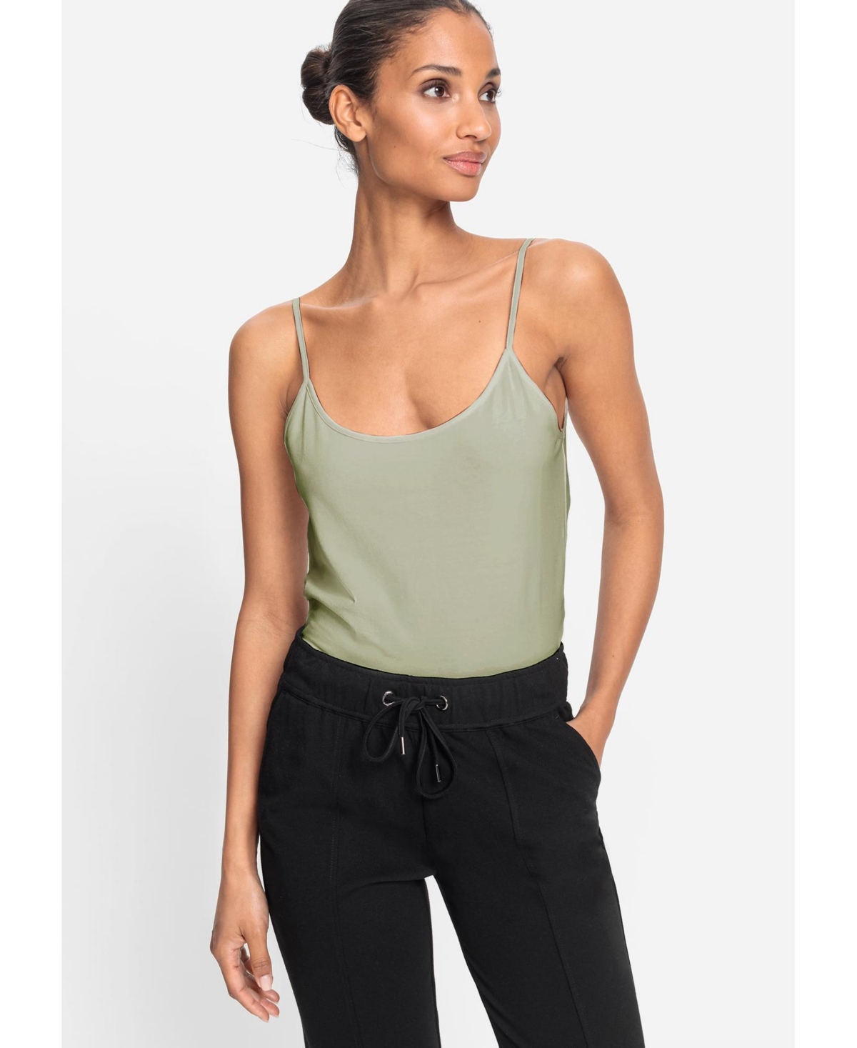 Click here for Olsen Womens Spaghetti Tank Top - Salvia green prices