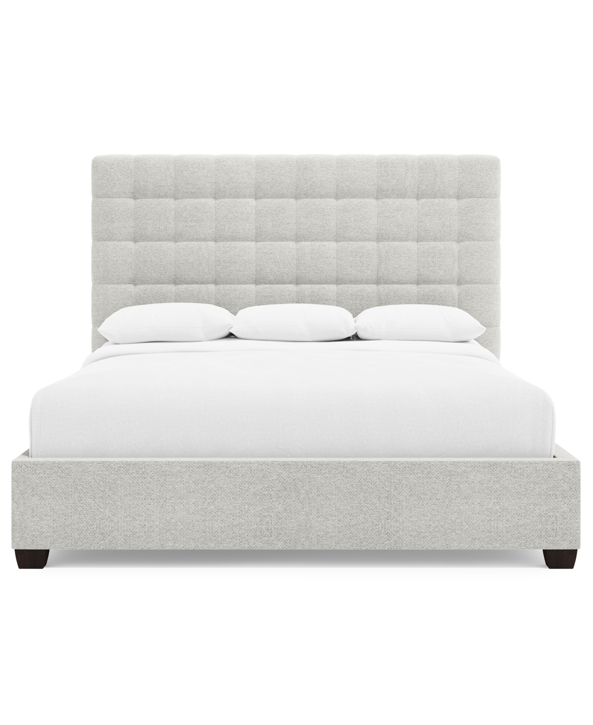 Click here for Avery King Upholstered Bed - Light Gray prices