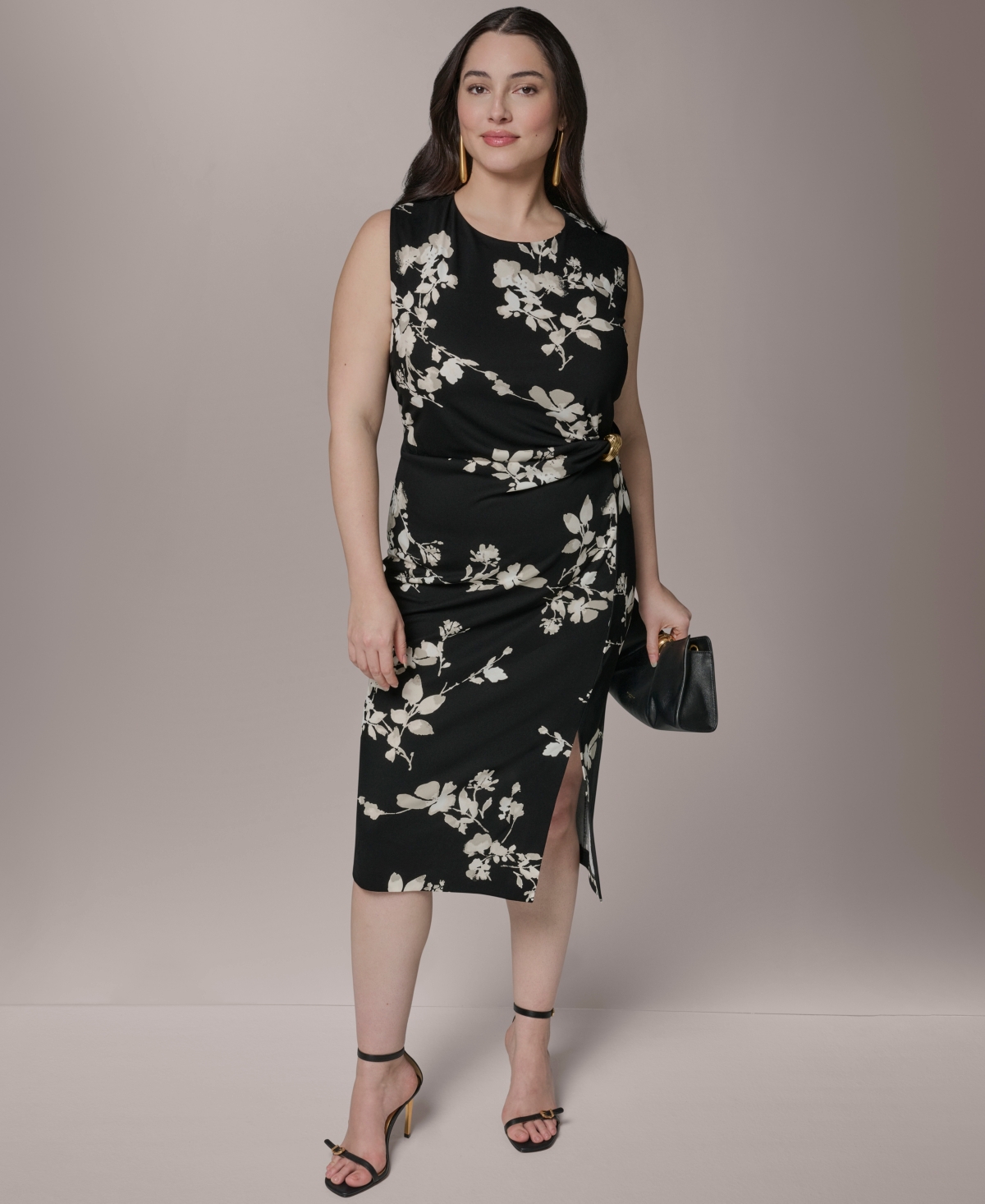 Click here for Donna Karan New York Plus Size Sleeveless Side Rin... prices