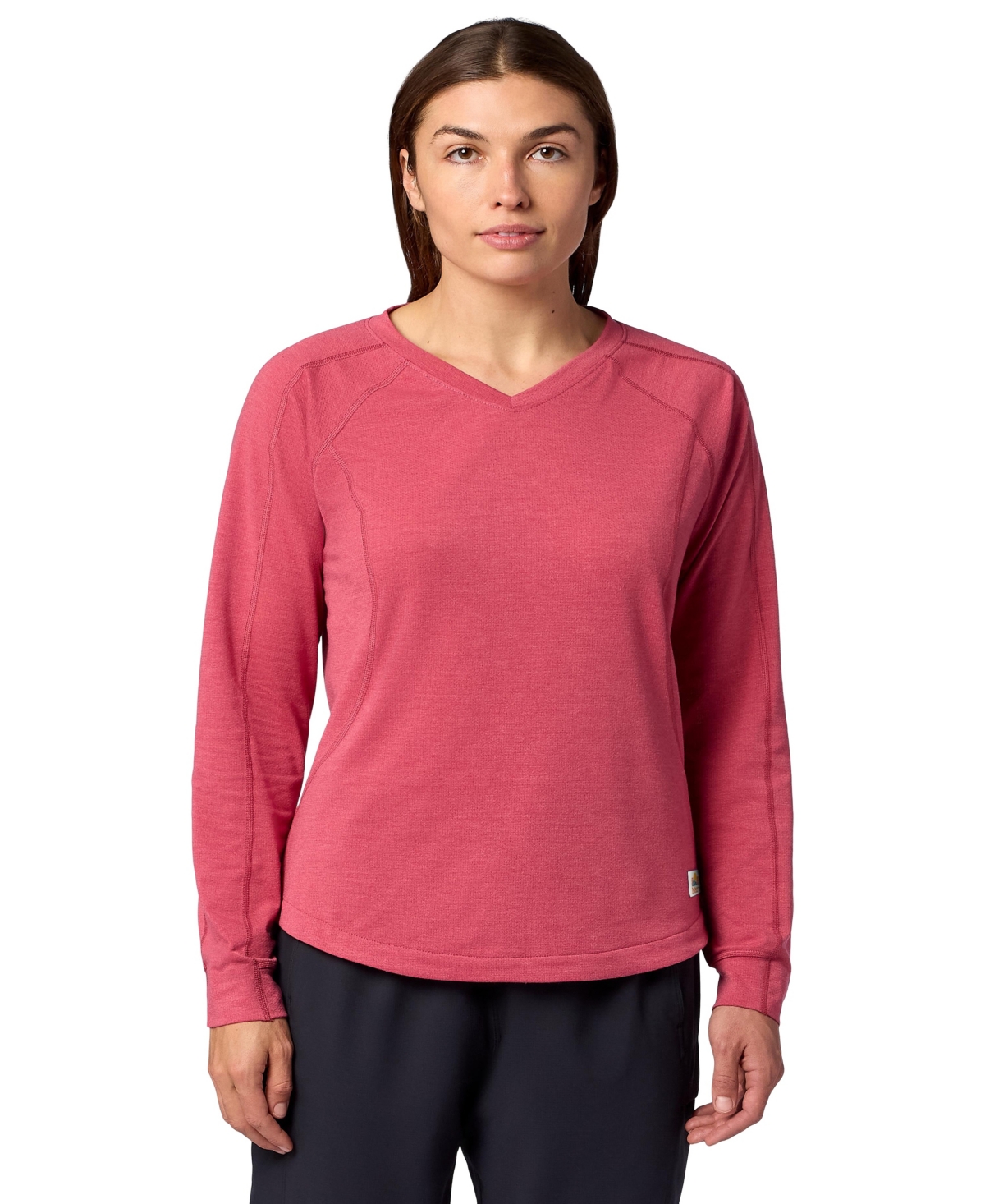Click here for Marmot Womens Sereno V-Neck T-Shirt - Dried Rose prices