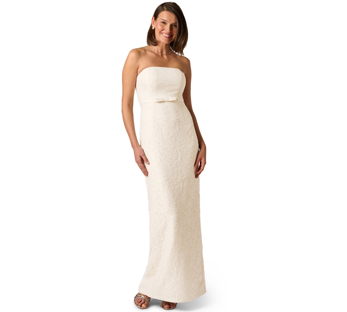 Click here for Adrianna Papell Womens Strapless Glitter Ball Gown... prices