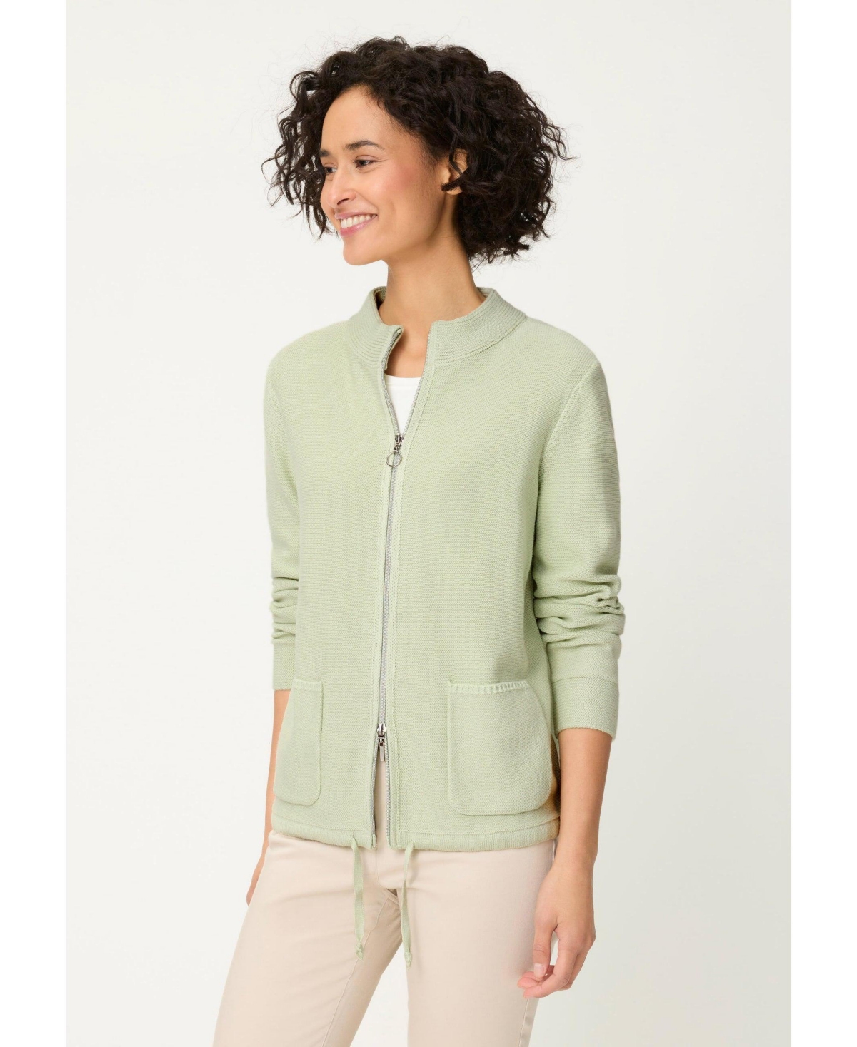 Click here for Olsen Womens Zip Front Cardigan - Soft mint prices