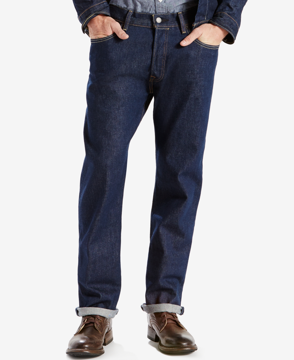 Click here for Levis Mens 501 Original Fit Button Fly Stretch Jea... prices
