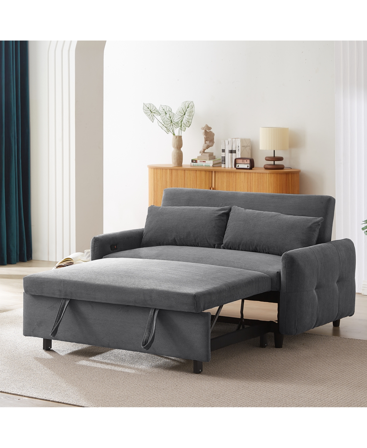 Click here for Clihome Pull-out Sofa Bed Convertible Couch 2 Seat... prices