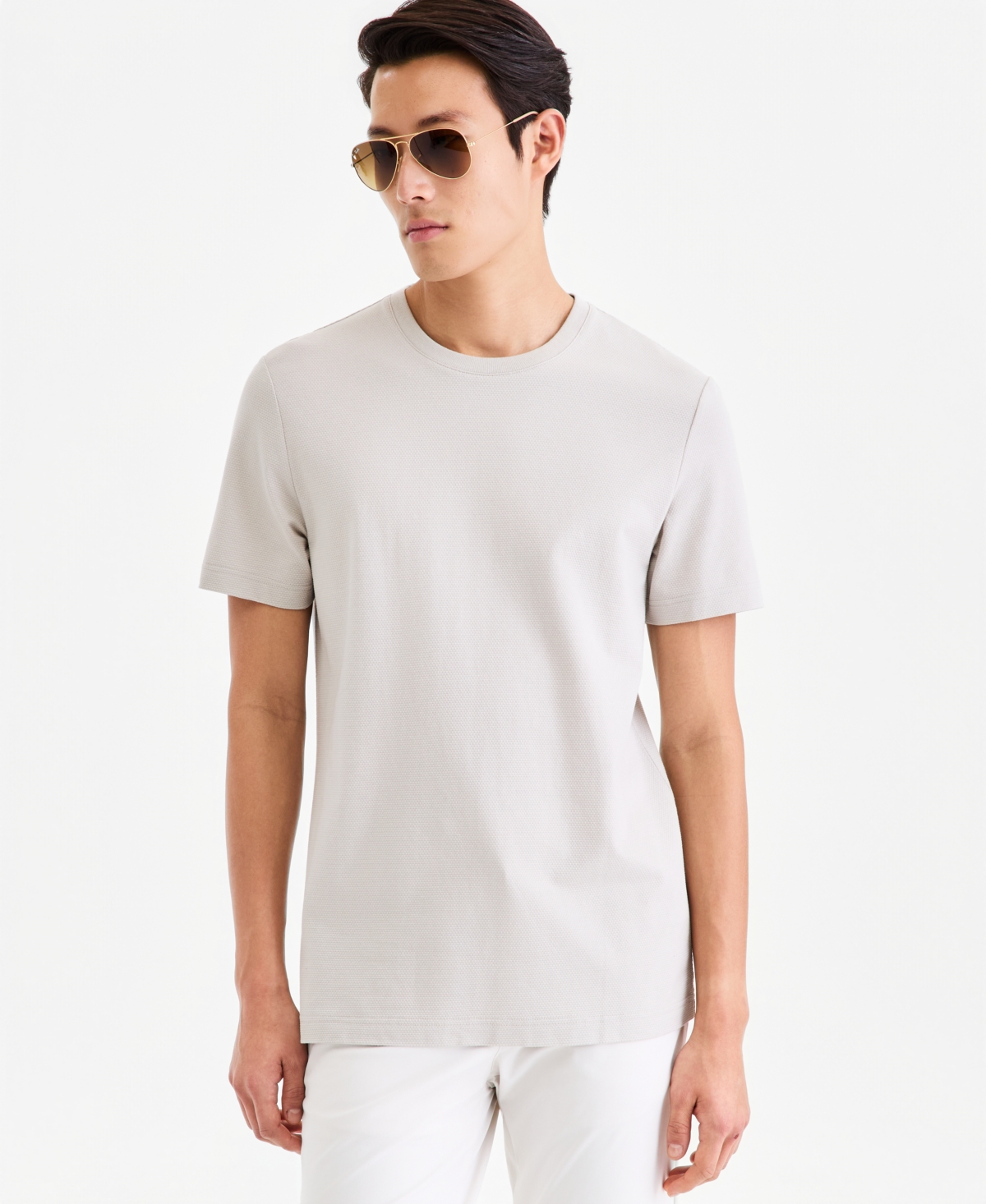 Click here for Alfani Mens Short-Sleeve Textured Mercerized T-Shi... prices