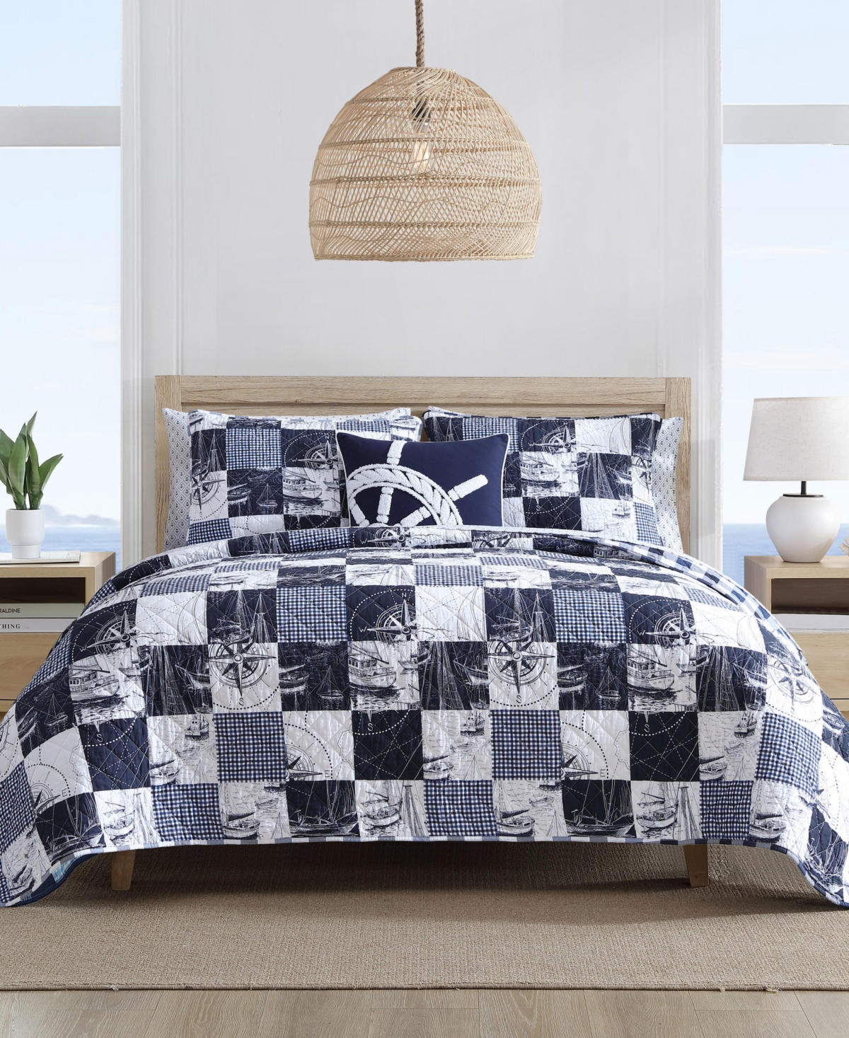 Click here for Nautica Sailors Patchwork Cotton Reversible 2-Pc.... prices