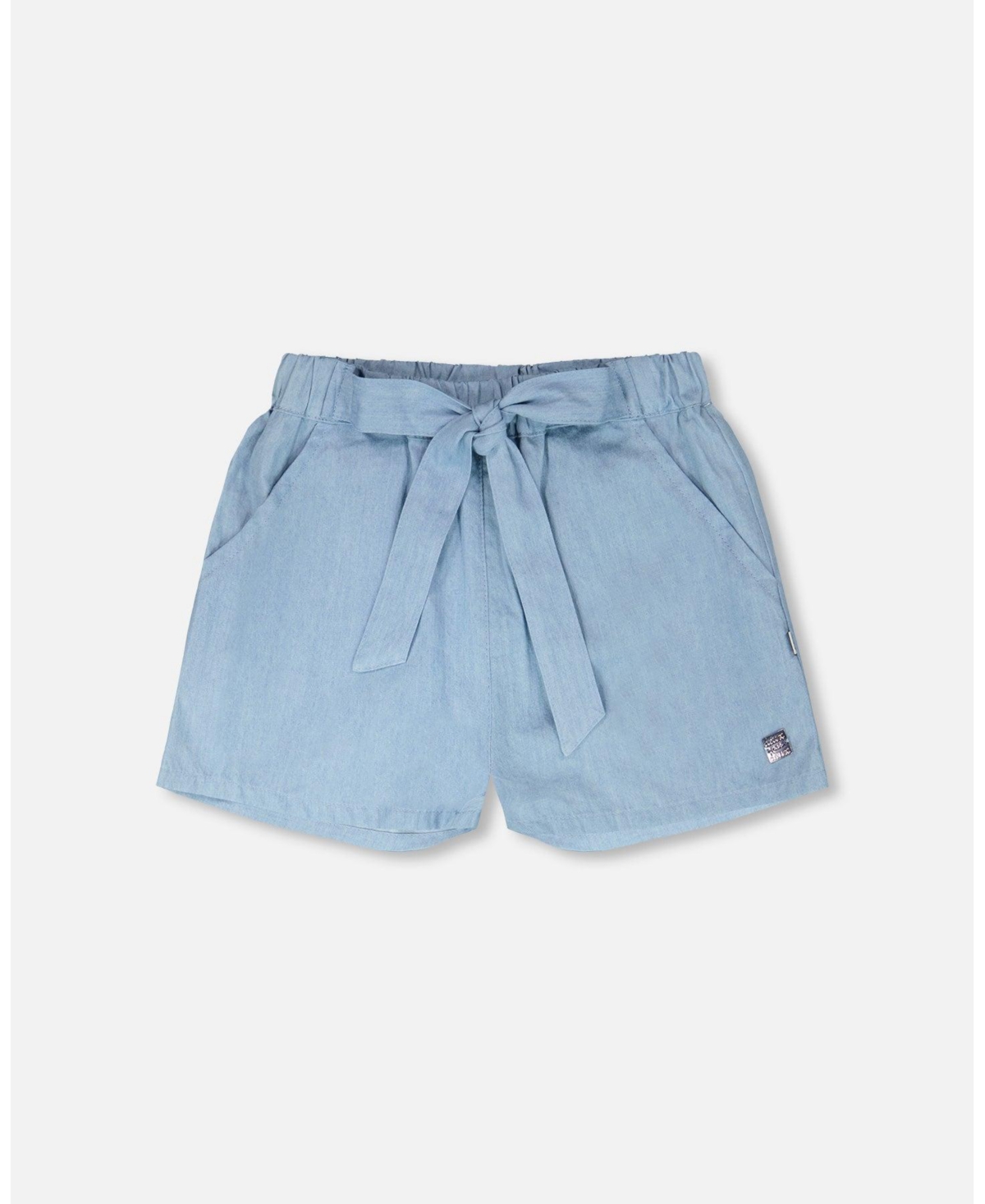 Click here for Deux par Deux Toddler Girls Blue Chambray Shorts -... prices
