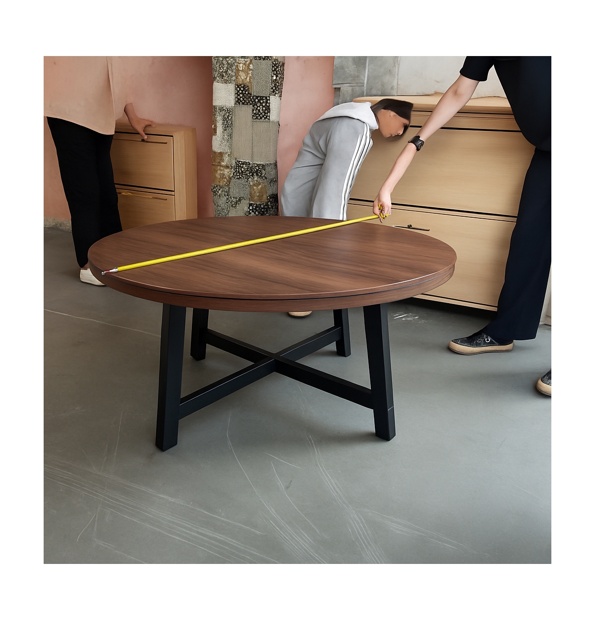 Click here for gaomon Kitchen Table Round Coffee Table Industrial... prices