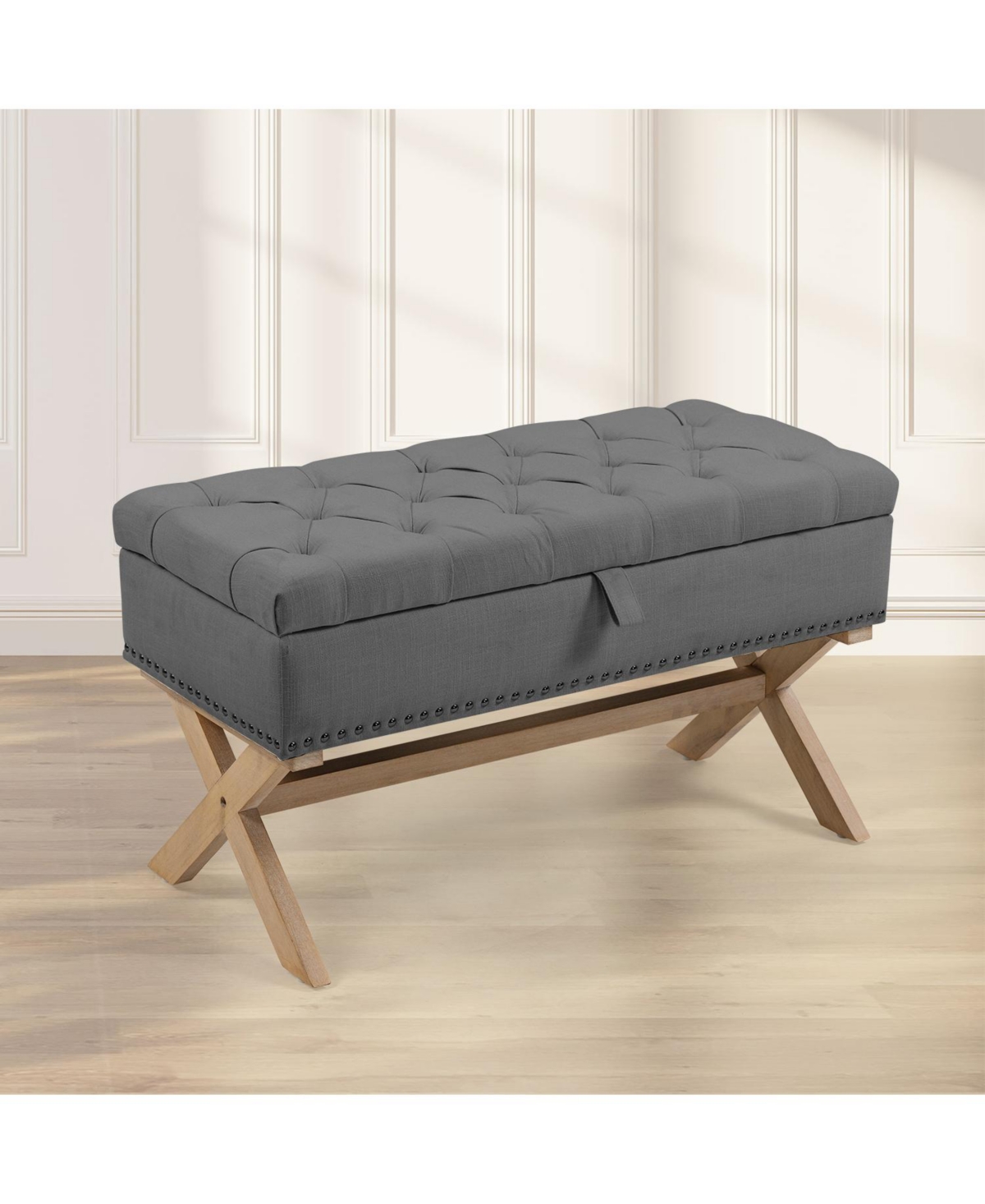 Click here for Simplie Fun 35 Inch Storage Ottoman  Button-Tufted... prices
