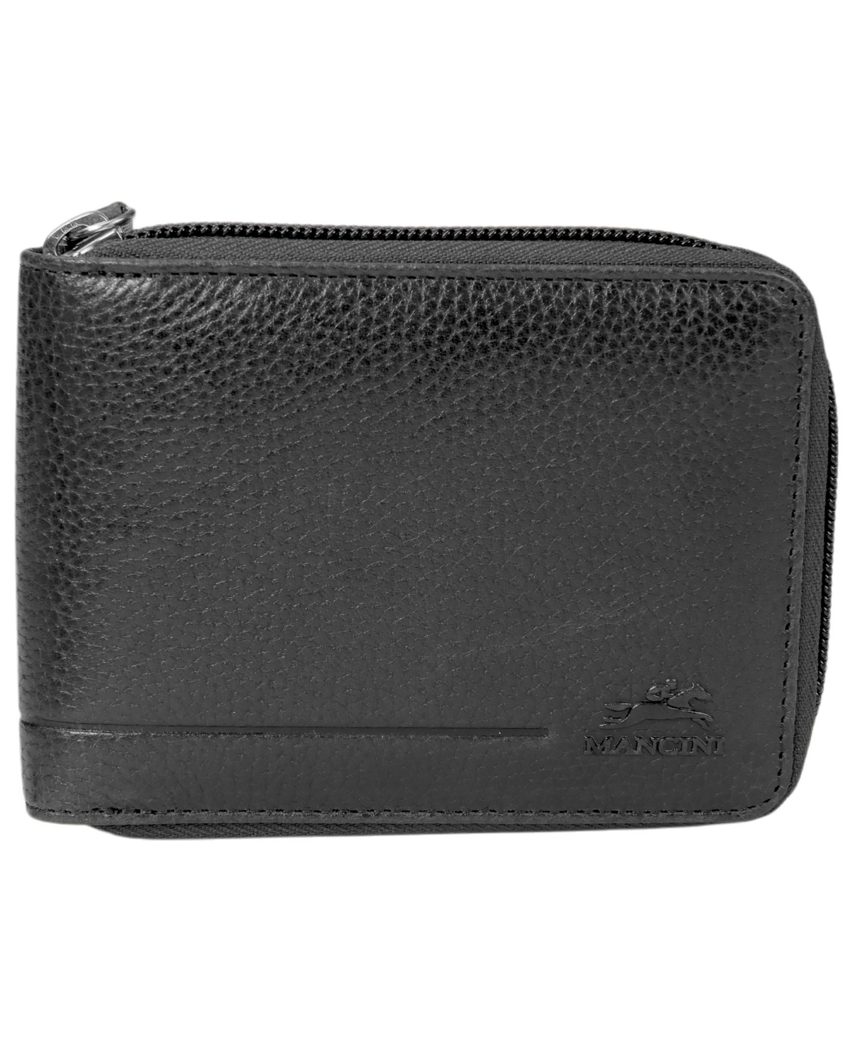 Click here for Mancini Mens Zippered Bill-Fold Wallet - Black prices