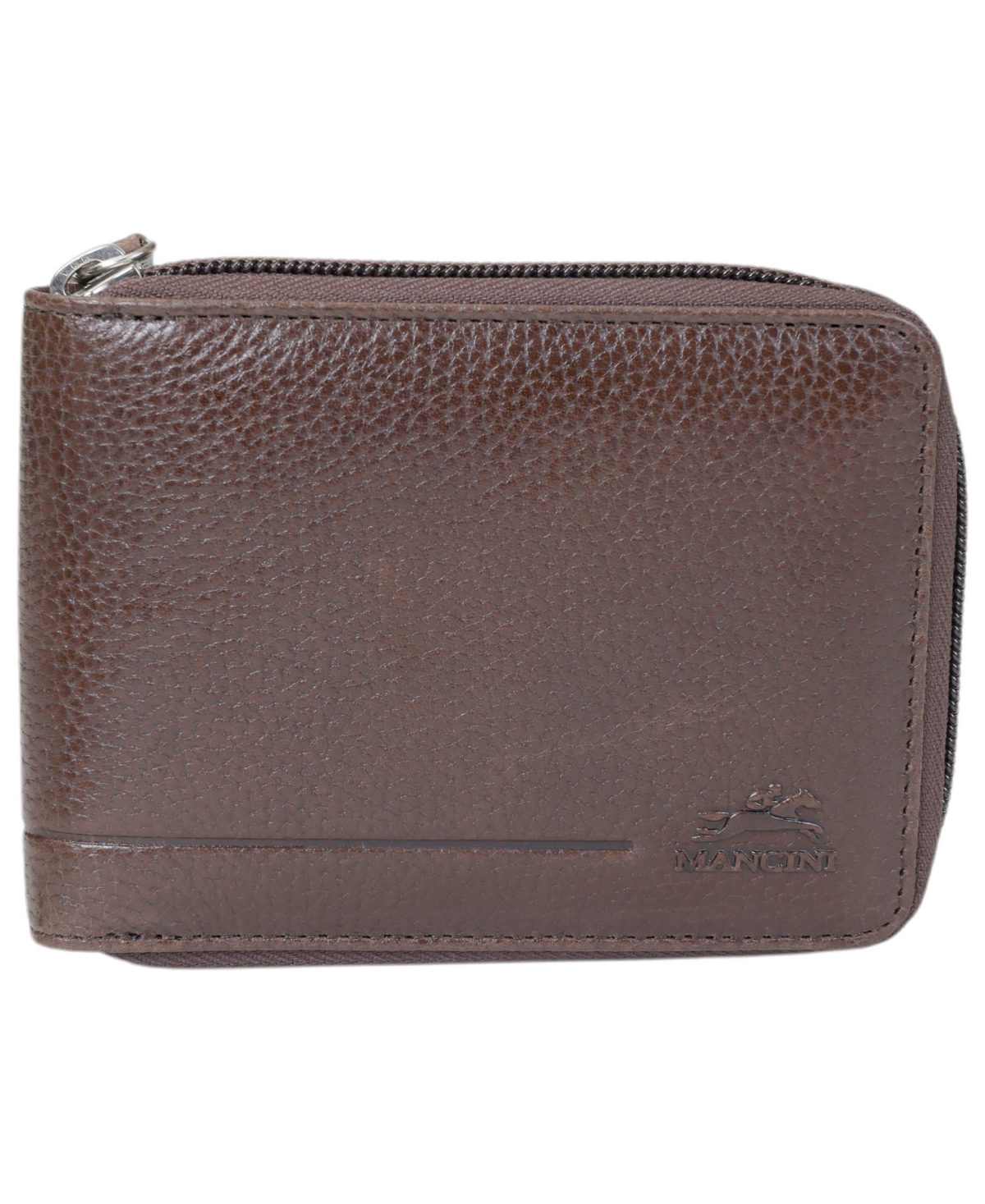 Click here for Mancini Mens Zippered Bill-Fold Wallet - Brown prices