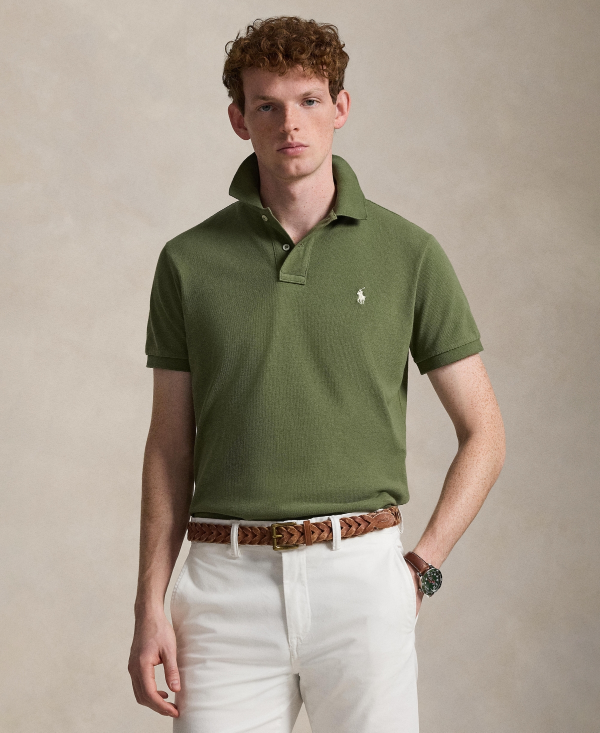Click here for Polo Ralph Lauren Mens Cotton Custom Slim Fit Mesh... prices