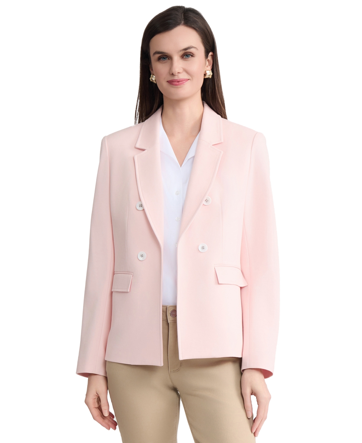 Click here for Jones New York Womens Double Breasted Jacket - Pet... prices