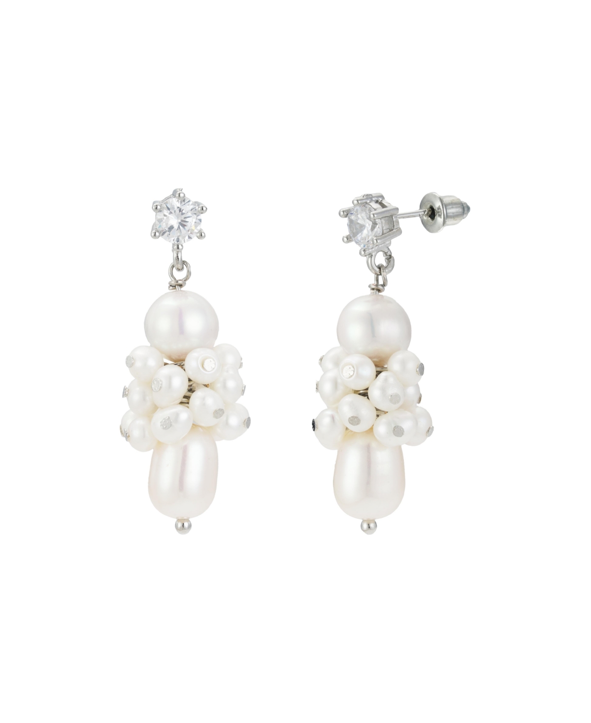 Click here for Untamed Petals Sydney Pearl Drop Earrings - Silver prices