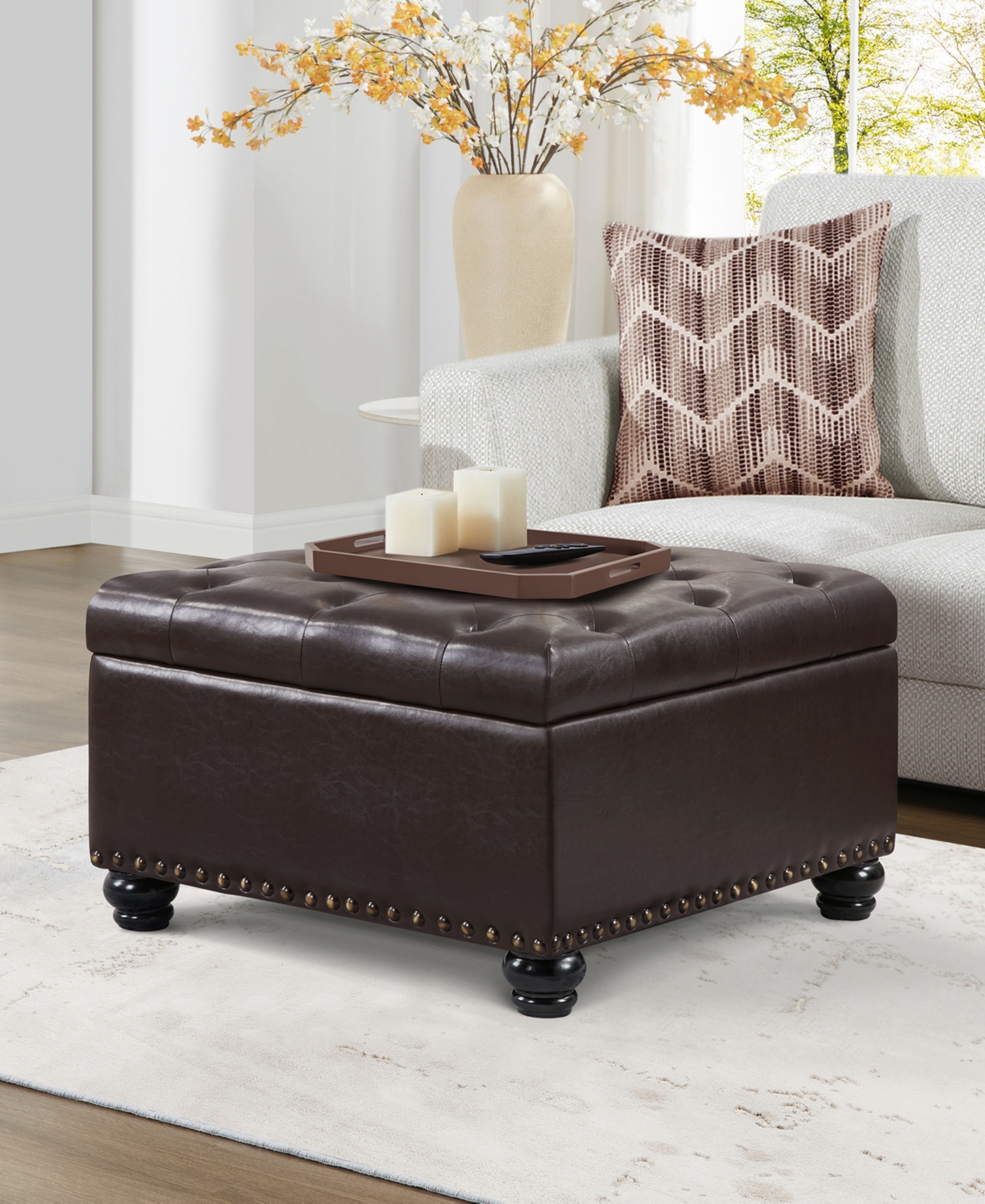 Click here for Convenience Concepts 28 Plywood Square Ottoman Cof... prices