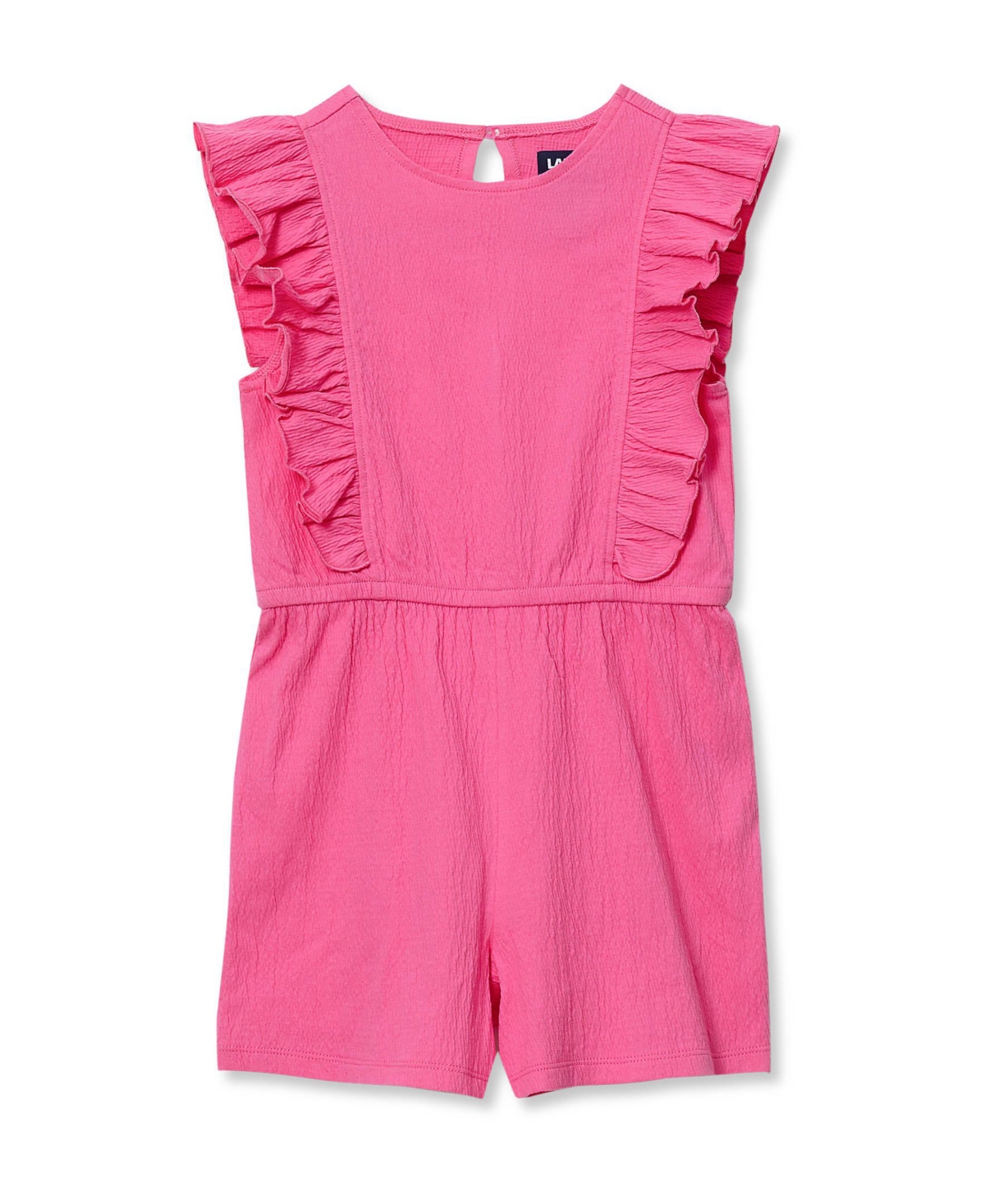 Click here for Lands End Girls Sleeveless Ruffle Knit Romper - Az... prices