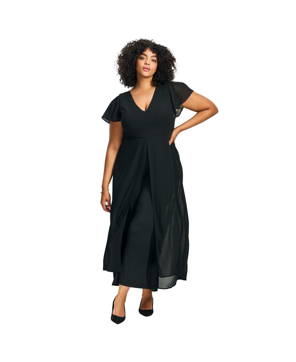 Click here for Avenue Womens Glam Jumpsuit - Black prices