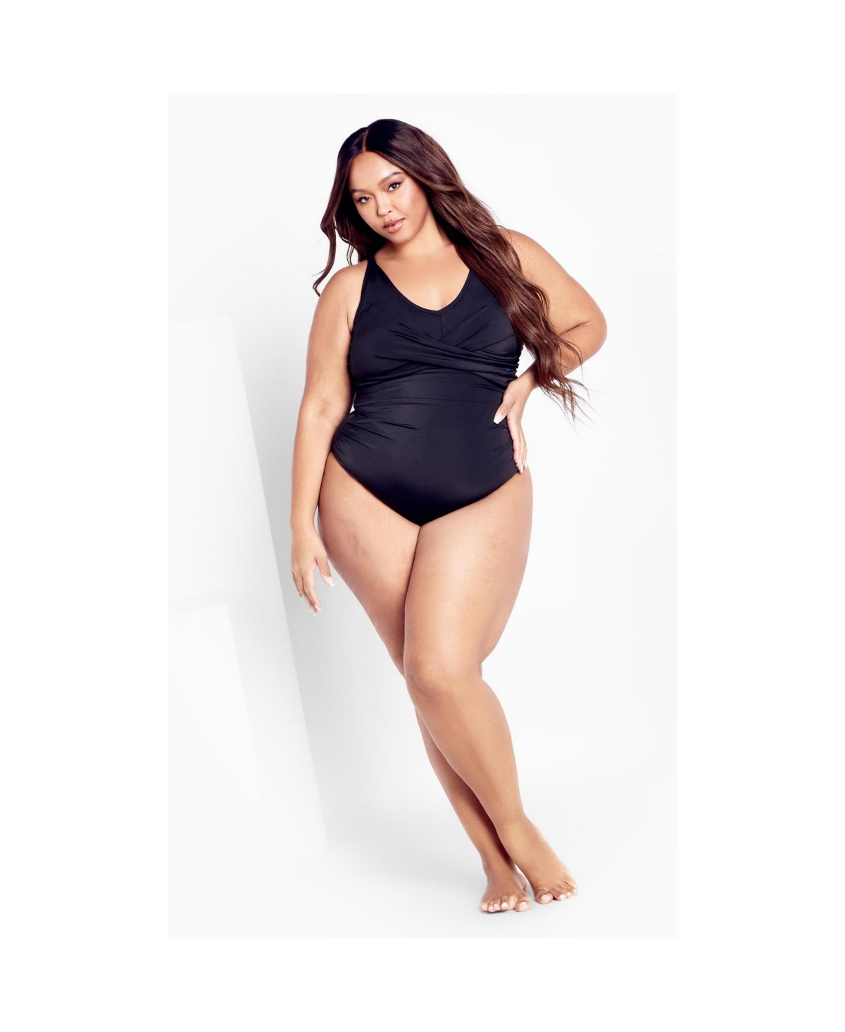 Click here for Avenue Plus Size Icon 1 Piece - Black prices