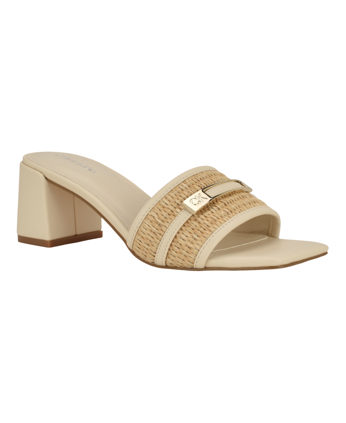 Click here for Calvin Klein Womens Paloma Slip-On Block Heel Sand... prices