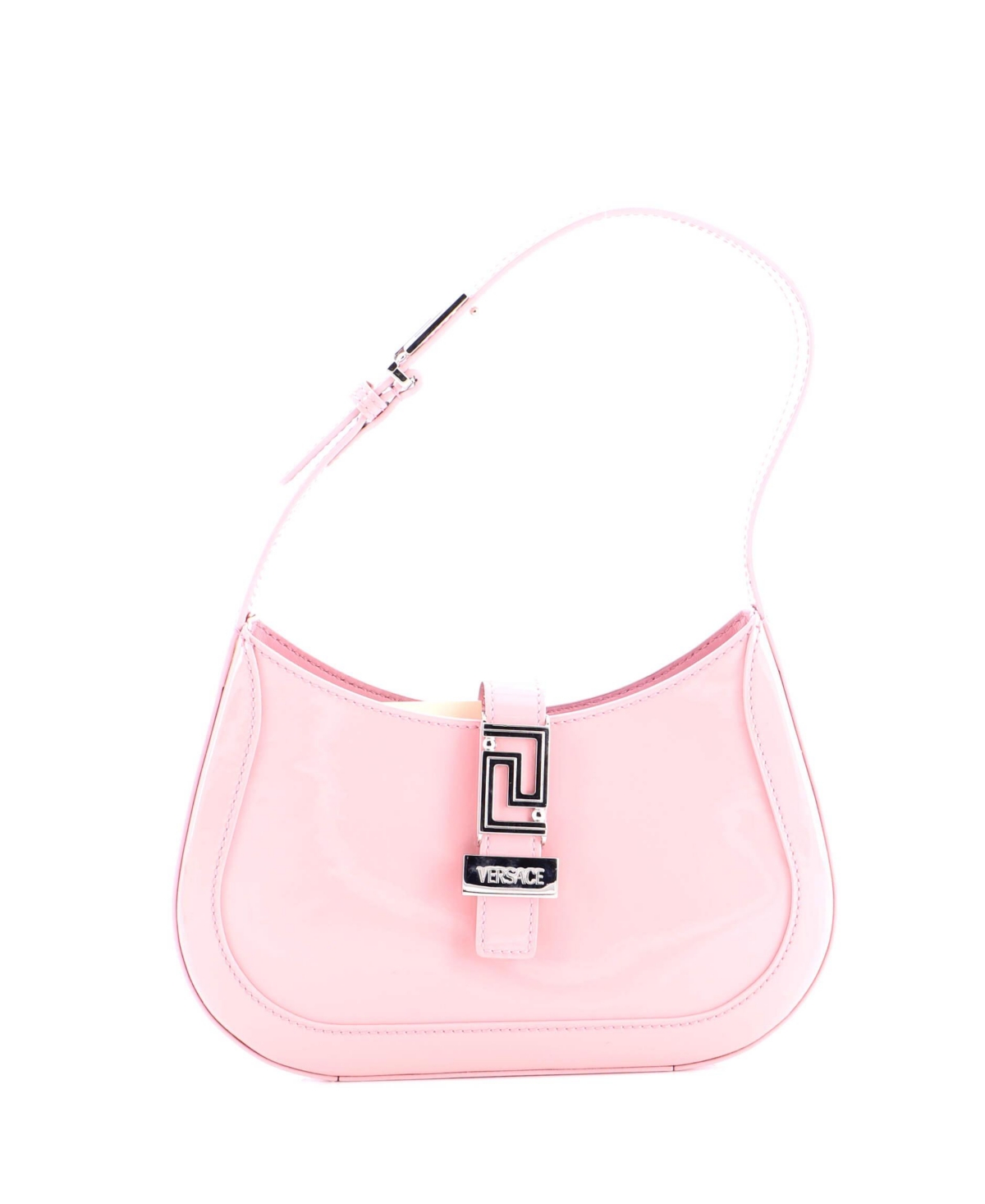 Click here for Pre-Owned Versace Small Greca Goddess Hobo Bag Lea... prices