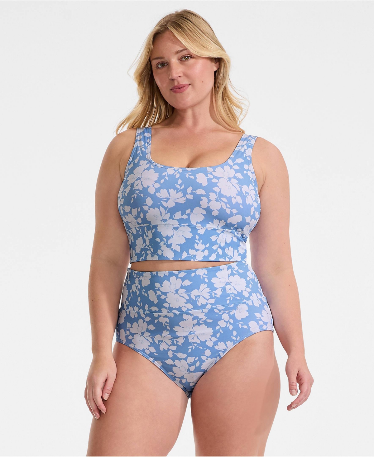 Click here for Lands End Womens Plus Size Tugless Midkini Top and... prices