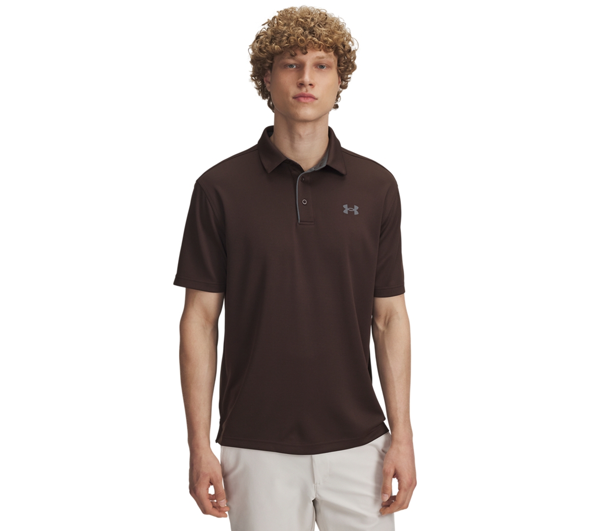 Click here for Under Armour Mens Tech Polo T-Shirt - Brown prices