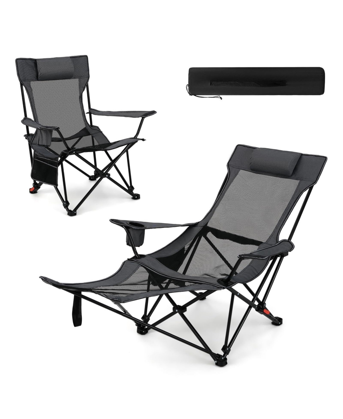 Click here for Mecale Reclining Camping Chair with Removable Foot... prices