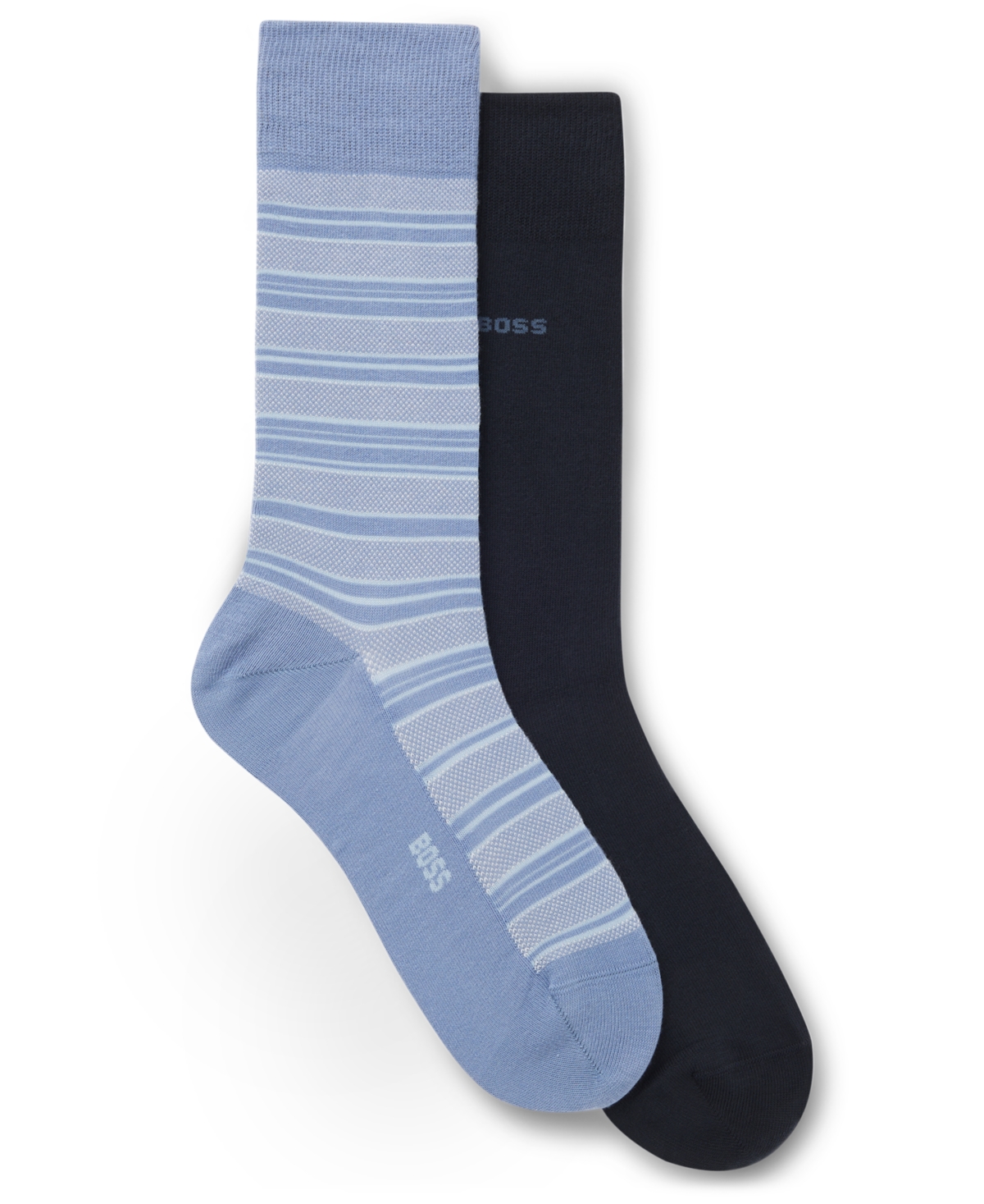 Click here for Hugo Boss Mens Stripe Pattern Socks  2-Pack - Blue... prices