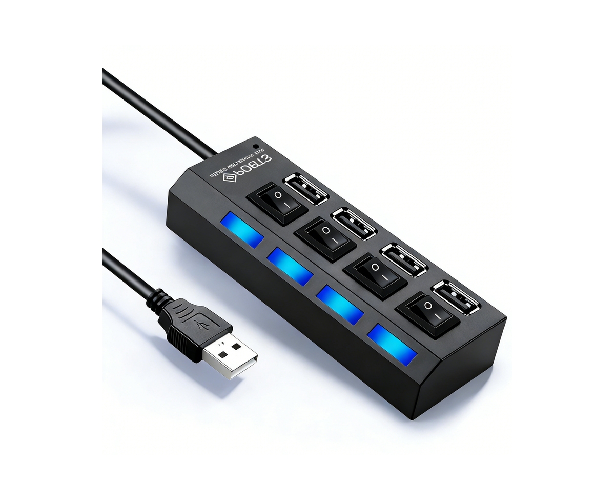 Click here for Risokeys 4-Port Usb 2.0 Hub with Independent Switc... prices