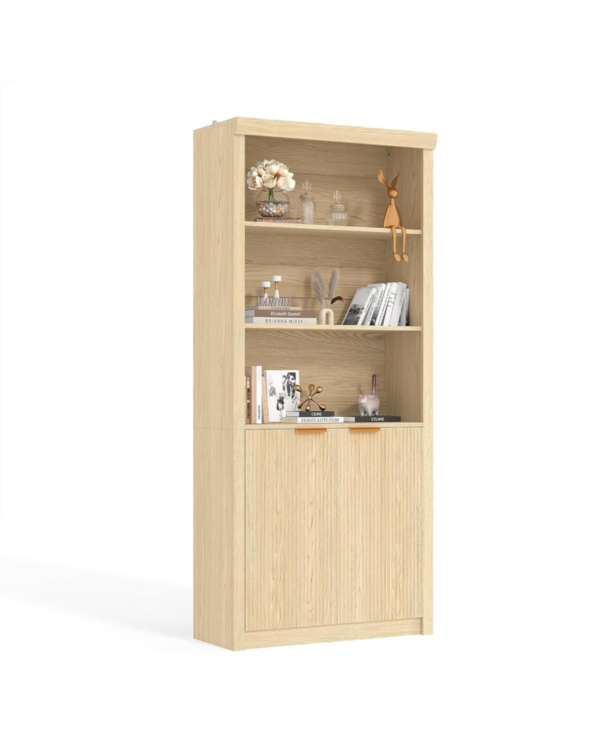 Click here for Gaomon 5-Tier Bookcase with Storage Cabinet & Adju... prices