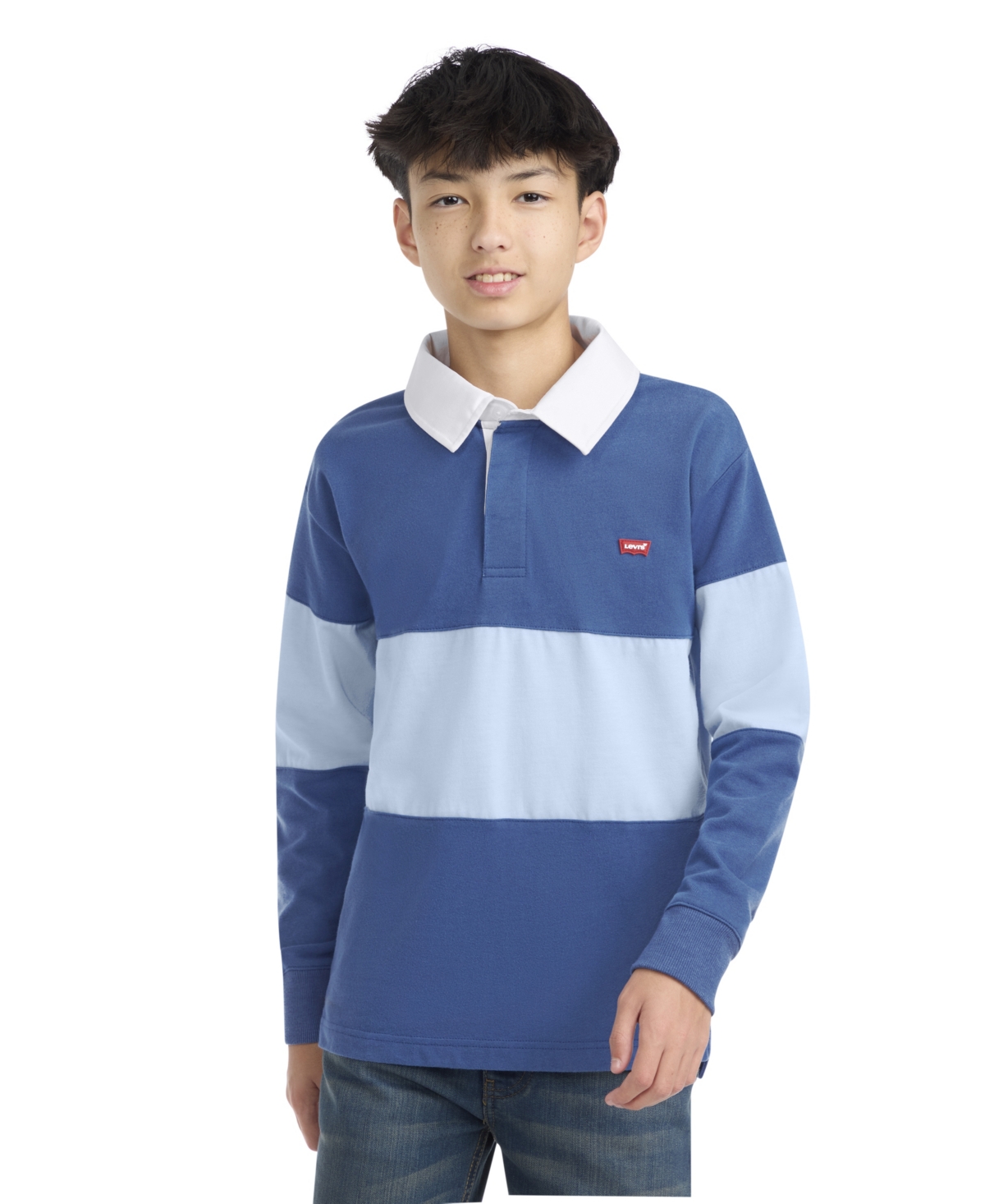Click here for Levis Boys 8-20 Timeless Rugby Long-Sleeve Polo Sh... prices