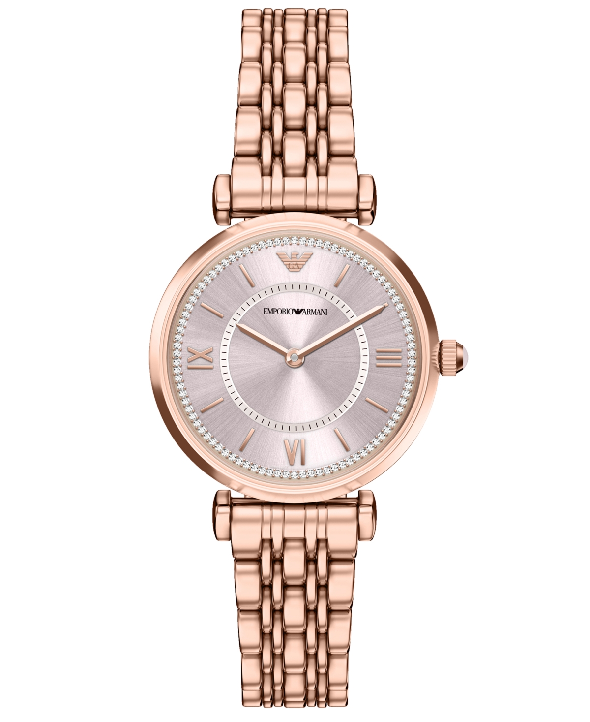 Click here for Emporio Armani Womens Quartz Two-Hand Rose Gold St... prices