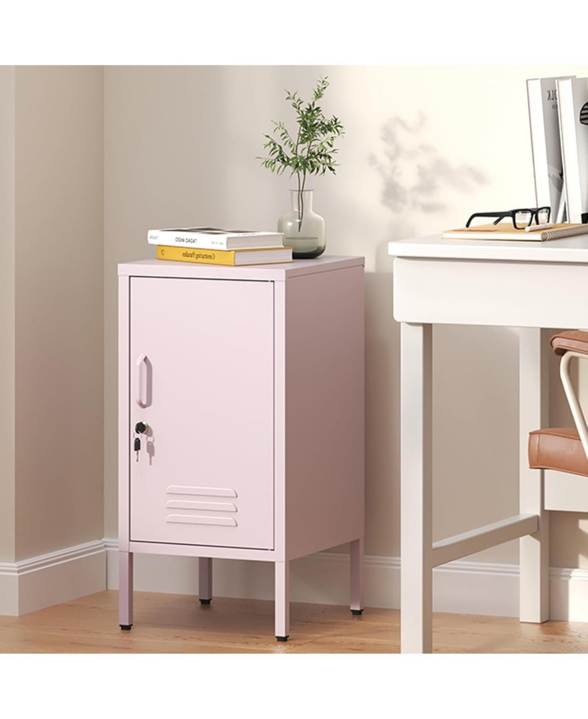 Click here for gaomon Metal Locker Nightstand with Door & Shelf... prices