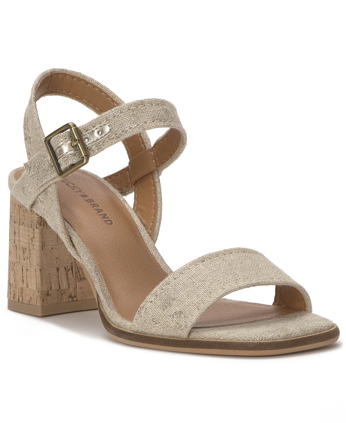 Click here for Lucky Brand Womens Hallia Block Heel Sandals - Nat... prices