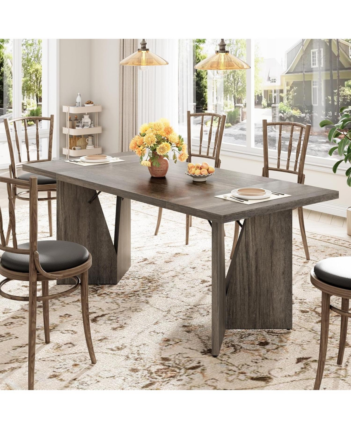 Click here for Draft - gaomon Dining Room Table 6 70.9 Inch Recta... prices