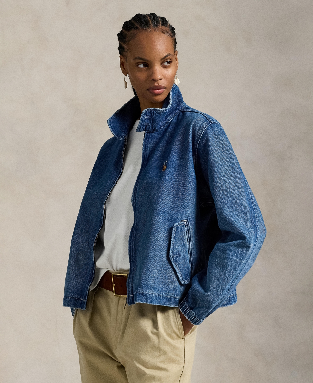 Click here for Polo Ralph Lauren Womens Mock Neck Long-Sleeve Den... prices